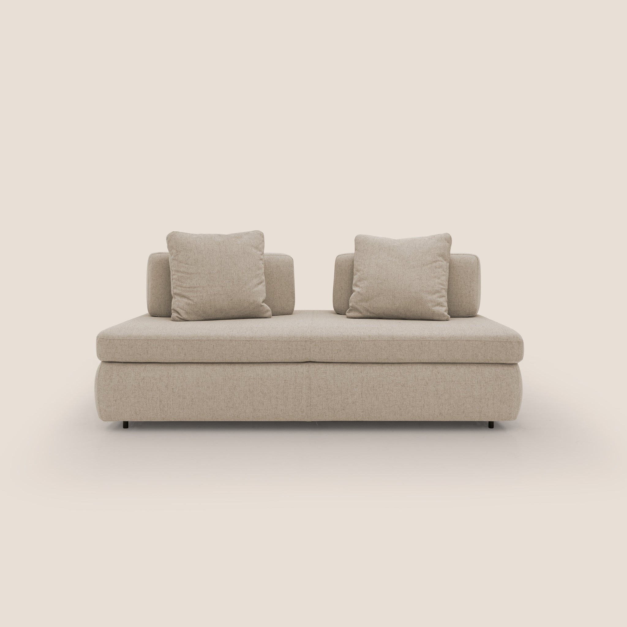 GRANSASSO Schlafsofa mit innovativem DESIGN aus wasserfestem Stoff T03 beige - divani.store