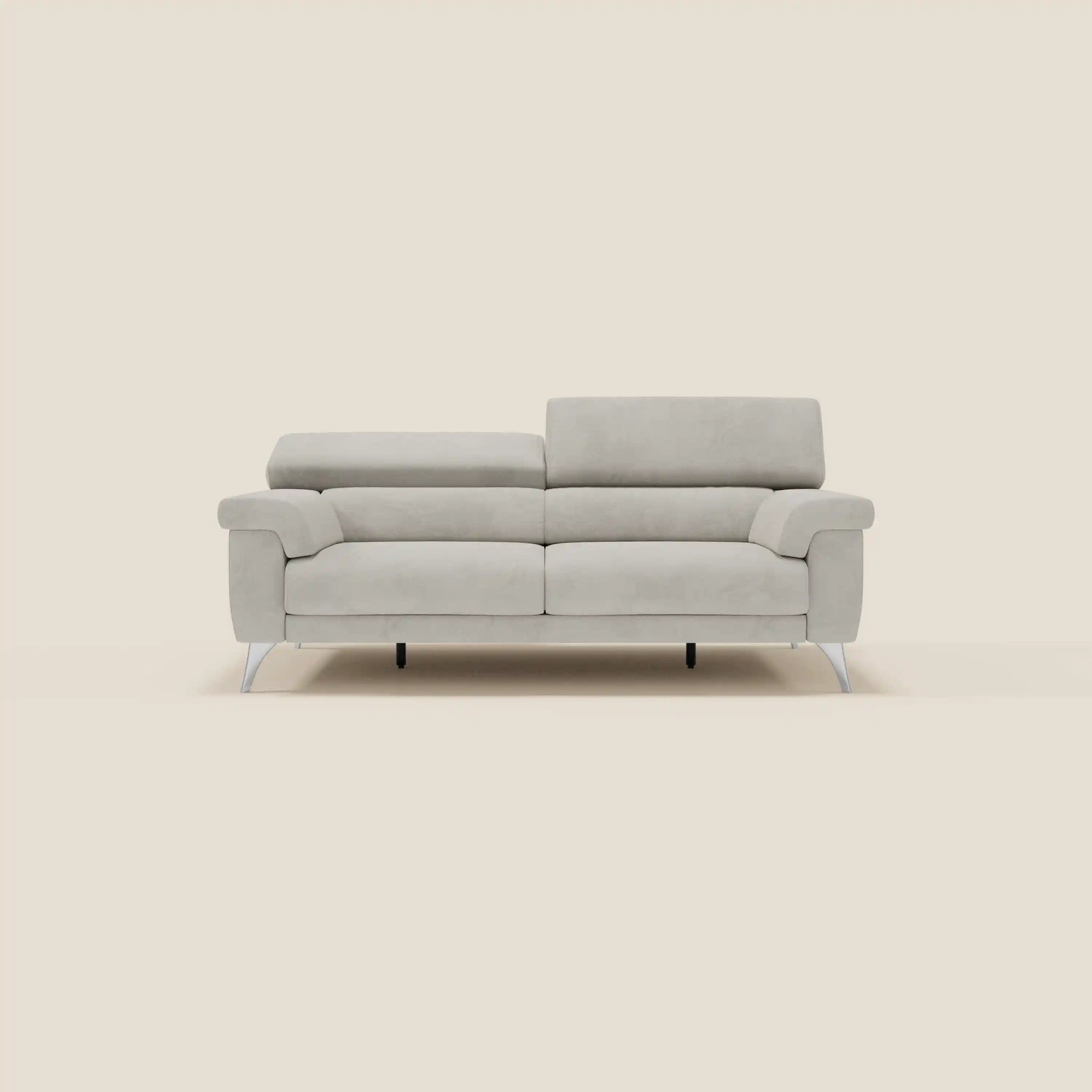 Sofa Raffaello mit ausziehbaren Sitzen und Kopfstütze aus schmutzabweisender Mikrofaser