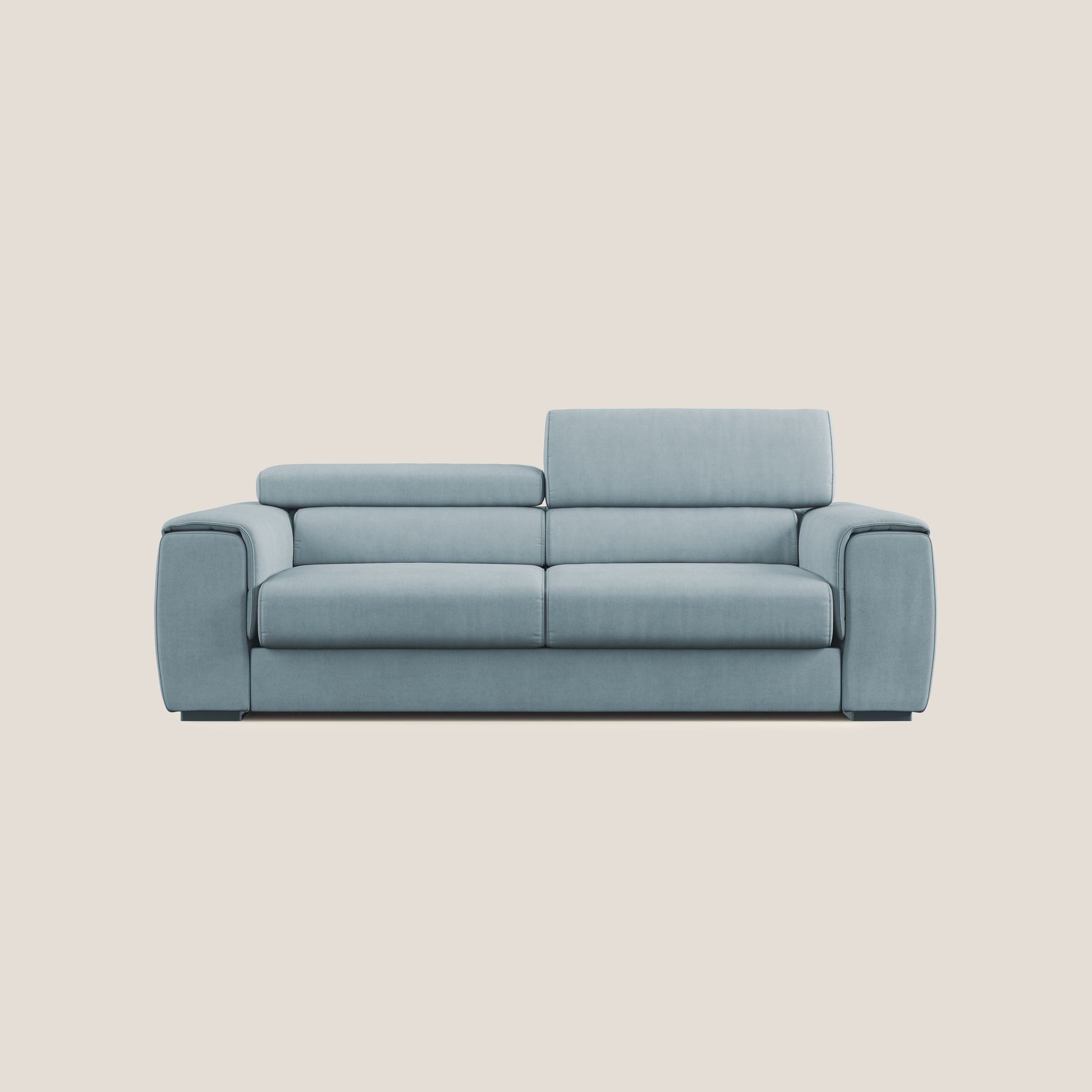 Zeno Sofa mit ausziehbrer Ottomane aus weichem wasserfestem Stoff T02 ...