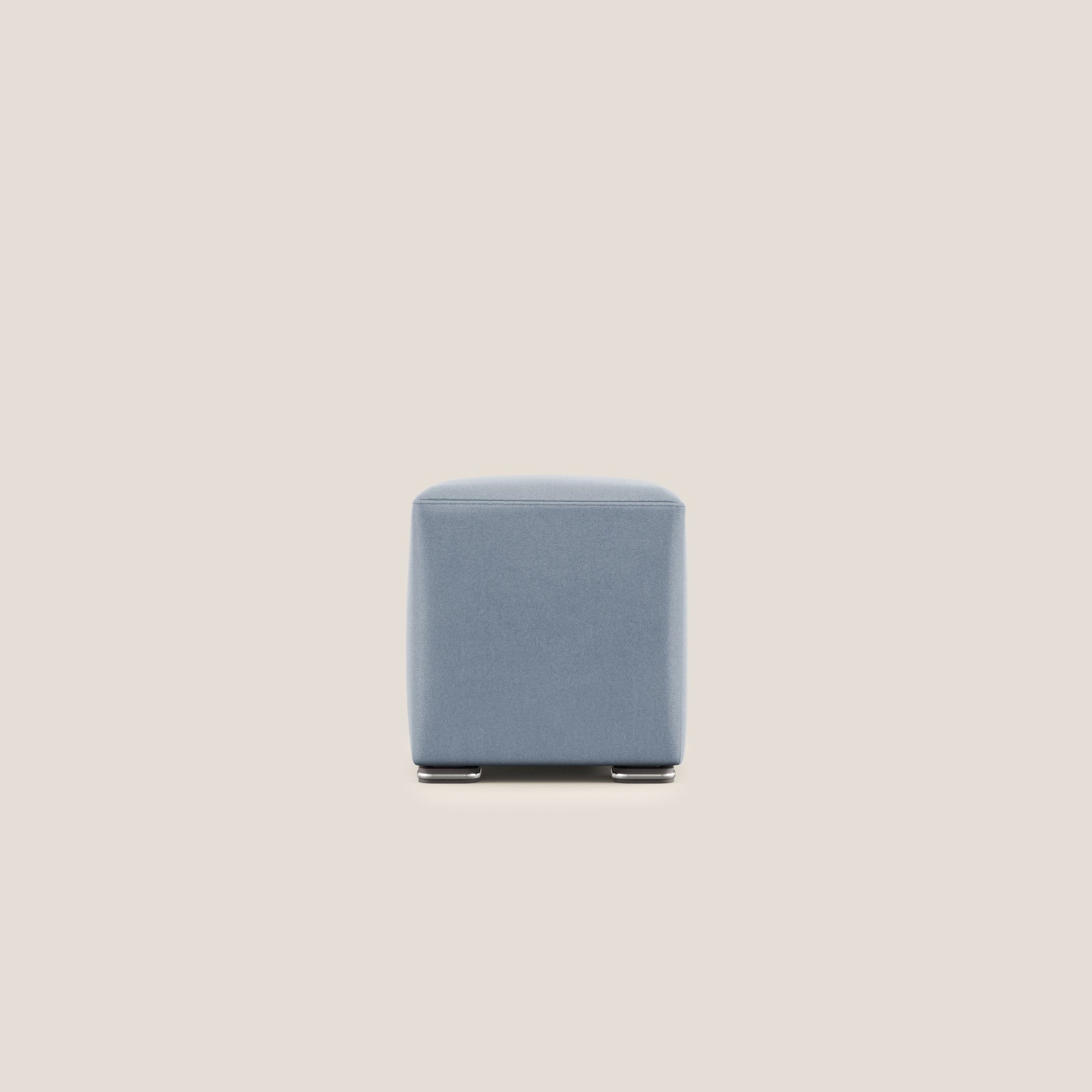 Cube Hocker aus abwaschbarer Mikrofaser T11 baby blau - divani.store